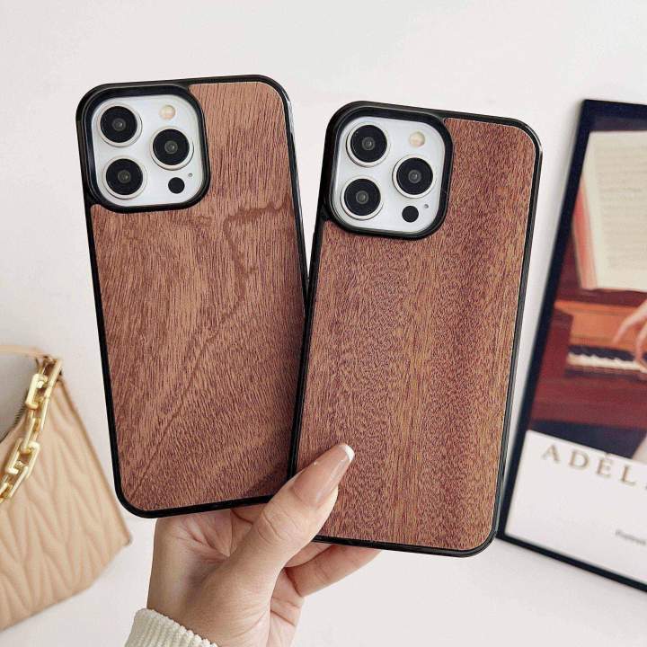 Real Wood Phone Case For iPhone 16 15 14 13 12 11 Plus Pro Max ...
