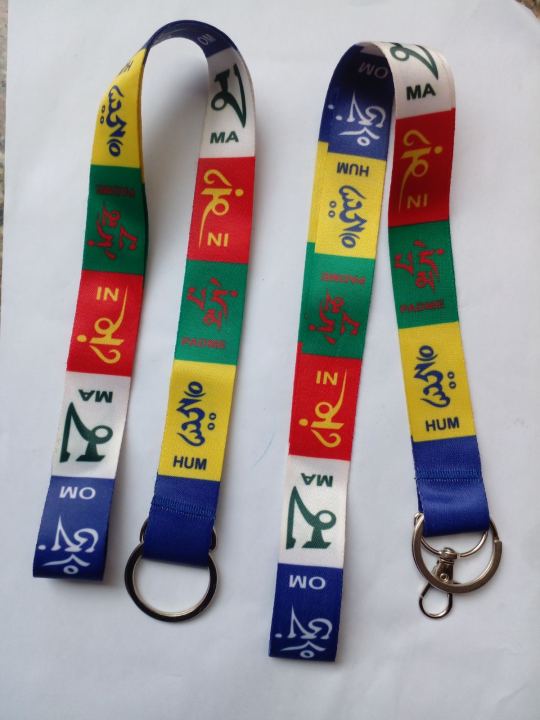 Om mani padme hum keychain | Tibetan flag keychain | Pack of 2 ...