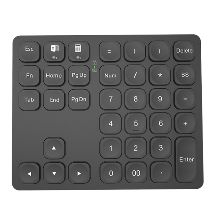 Dual Bluetooth Numeric Keyboard Rechargeable Wireless Numpad for PC ...