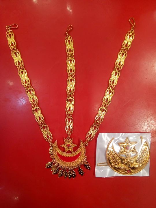 Gold Plated Sirbandi With Chandrama For Traditional Women 1pcs | Daraz ...