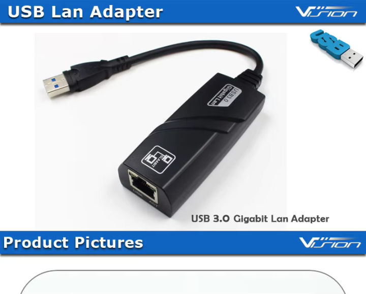 USB 3.0 Ethernet adapter Gigabit lan USB 3.0 ethernet adapter 10 ...