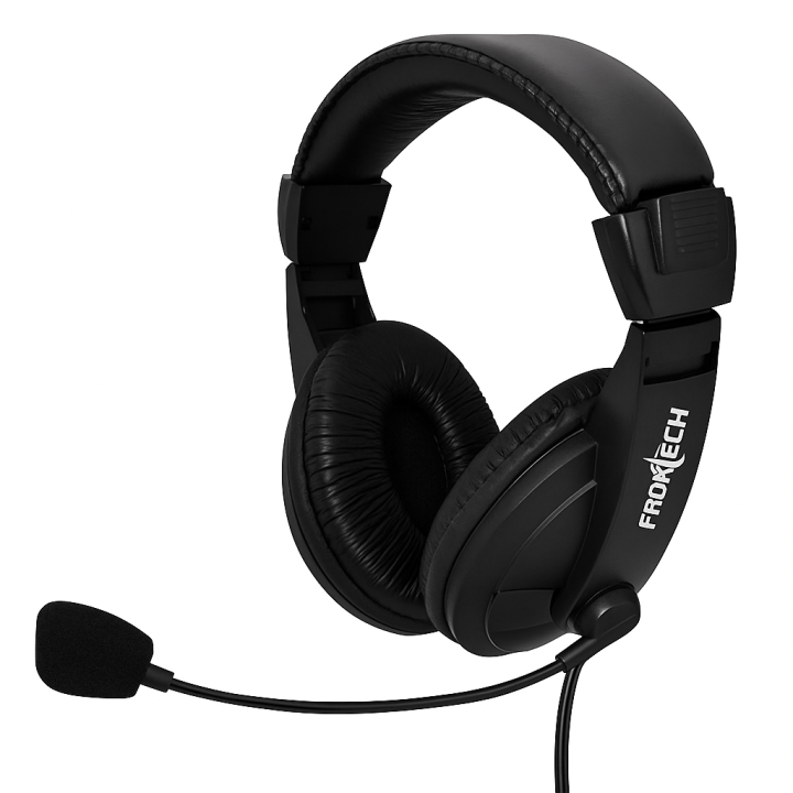 Over The Head FRONTECH HF 3448 Wired Multimedia Headphone Dual 3.5mm ...