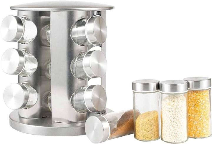 Masala Jar 12 Pcs Container Stander Kitchen-Masala Jar | Daraz.com.np