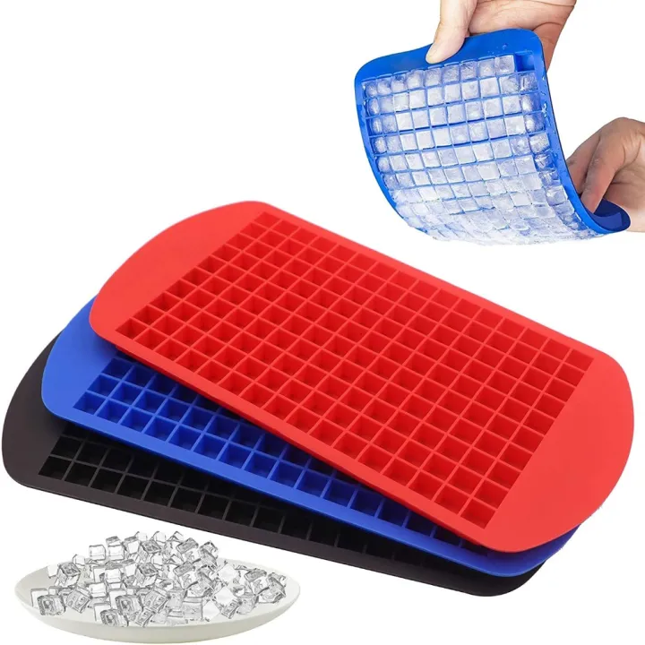Mini Silicone 160 Grid Ice Tray Easy Demoulding Multiple Grids Square ...