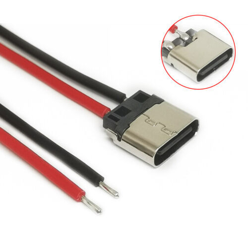 USB Type-C 2P Welding Wire Female Connector Cable- 2 pcs | Daraz.com.np