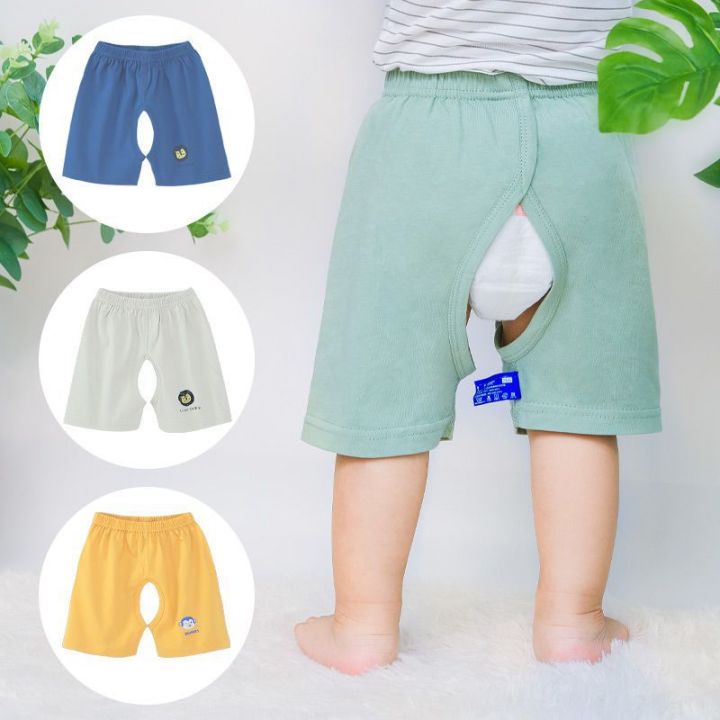 Male baby open crotch pants open crotch pants boy baby one and a half ...