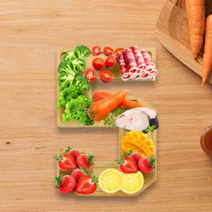 Multifunctional Large Wooden Number Charcuterie Board Decorative ...