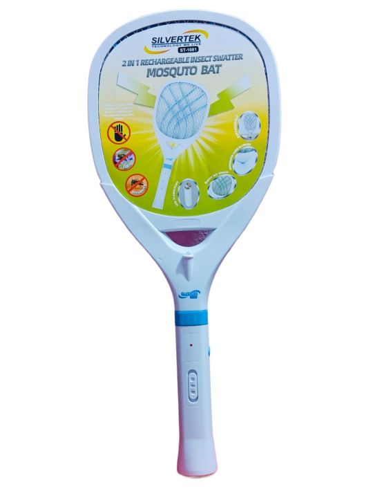 Silvertek 2 In 1 Mosquito Bat With Torch Light | For Home, Office, Room ...