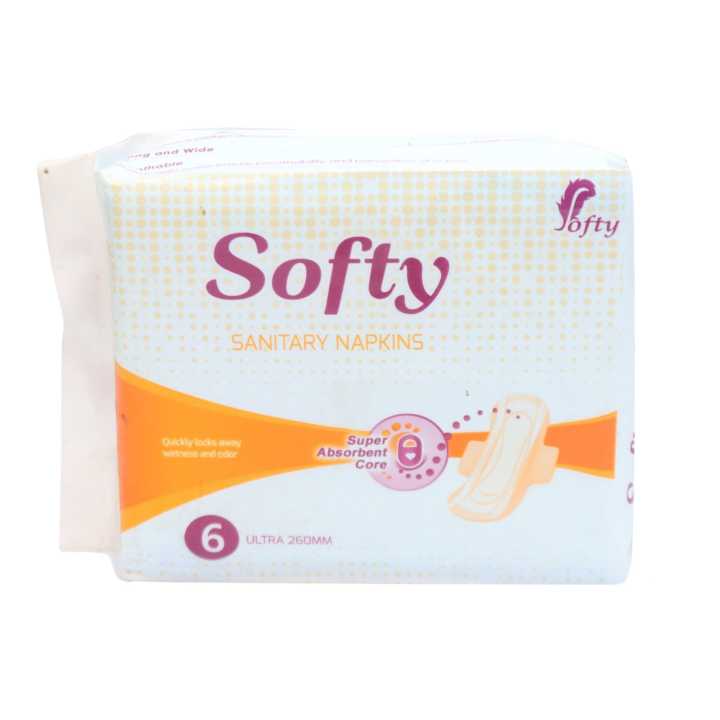 Softy Sanitary Napkins, (260mm/6 Pads/5pkt) | Daraz.com.np