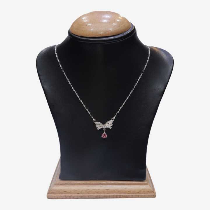 Purple Tourmaline Pure Silver Pendant 18 Inch | Daraz.com.np