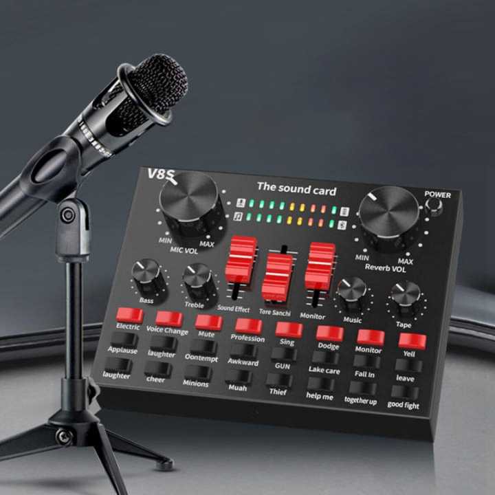 V8s Multifunctional Live Sound Card USB Audio Interface Intelligent ...