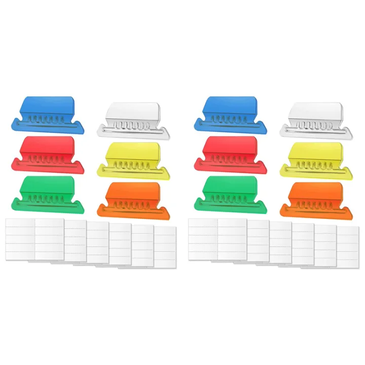 (GGBR) 120 Sets Hanging File Tabs and Inserts,Colorful File Folder ...