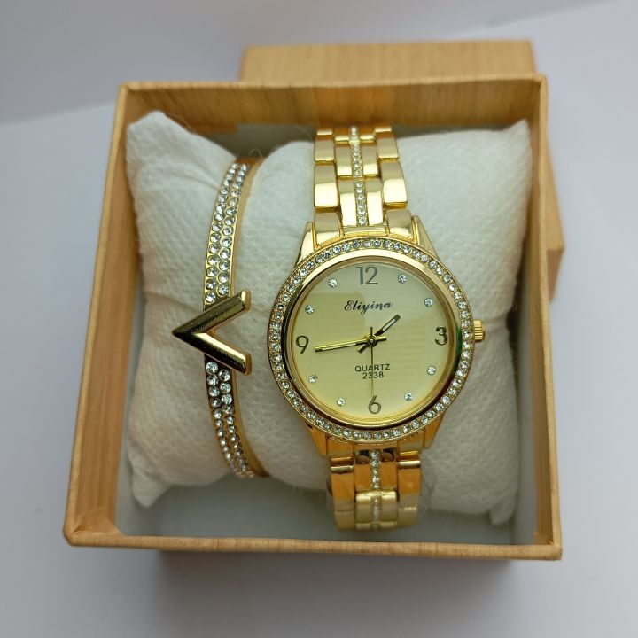 1,2,3,6,9 Numbering Gold Dial Stainless Steel Combo Set Of Bengal ...