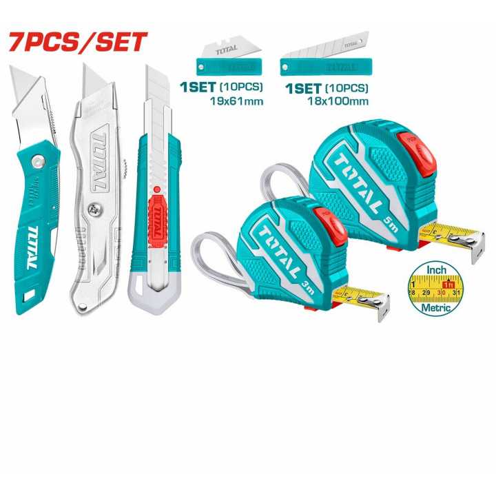 Total Combo Deal Measuring Tape And Utility Knife Set | Daraz.com.np