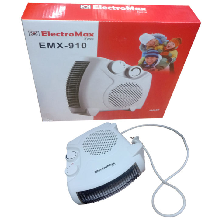 Electromax Portable Fan Heater With 2 Heat Settings And Cool Air ...