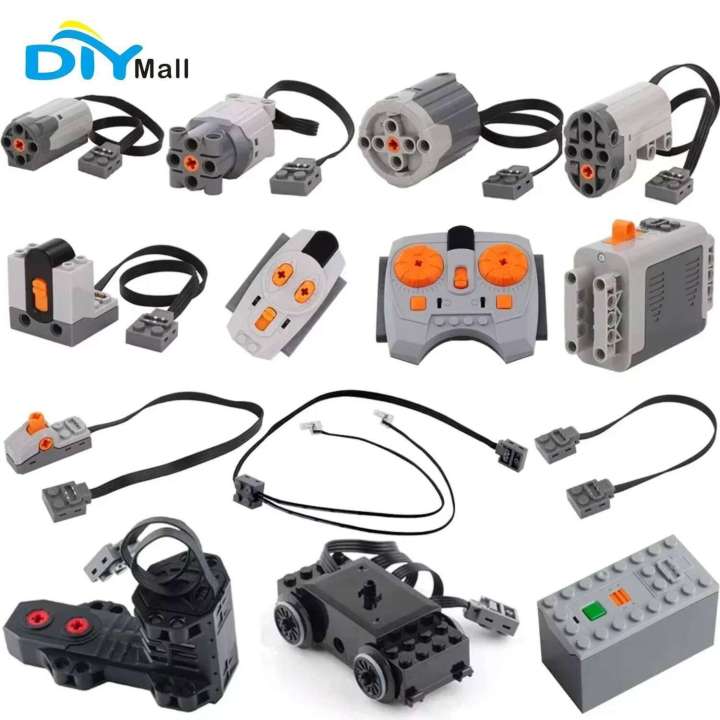 MOC Technical parts Power Functions Servo Motor Battery Box SwitchLight ...