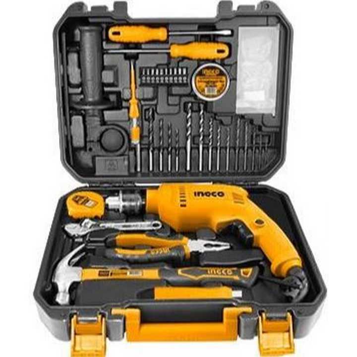 Ingco Newly Arrival 115 Pcs Household Tools Set With 680W Impact Drill ...