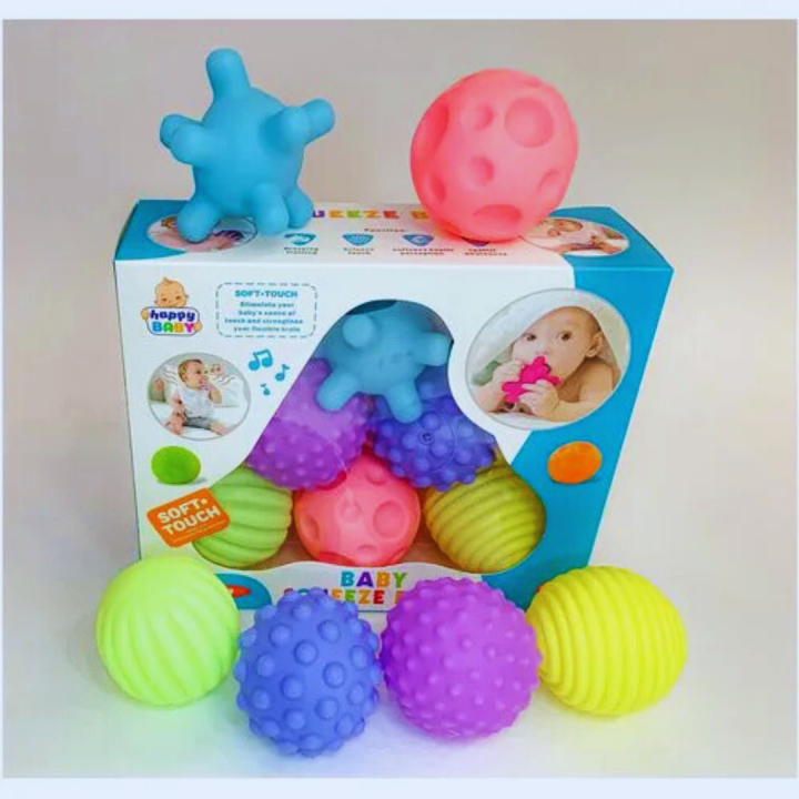 Planet T 6-Piece Baby Soft Ball Set – Safe, Squeezable Sensory Balls ...
