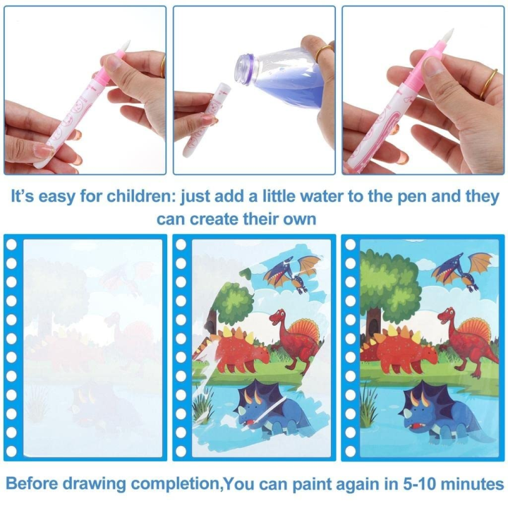 Resuable Magic Water Drawing Book For Children | Fun Reusable Water ...