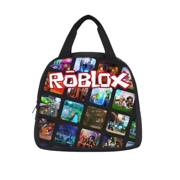 New Large Capicity Roblox Lunch Bag Thermal Portable Children Lunch Box ...