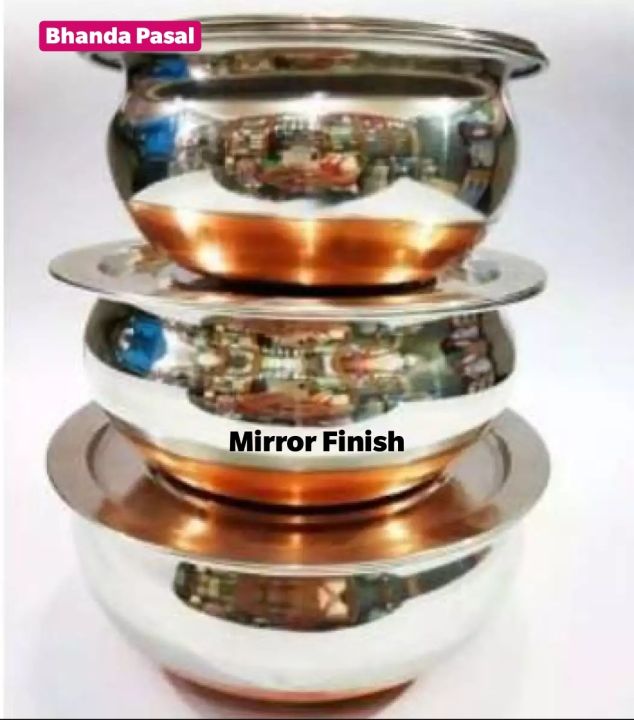 3 Piece Copper Handi Set | Daraz.com.np