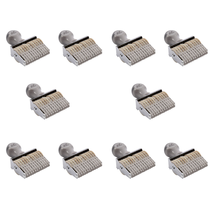 JAERBEE 10X 12 Band Self Inking Rubber Stamps Numbering Machine, Grey ...