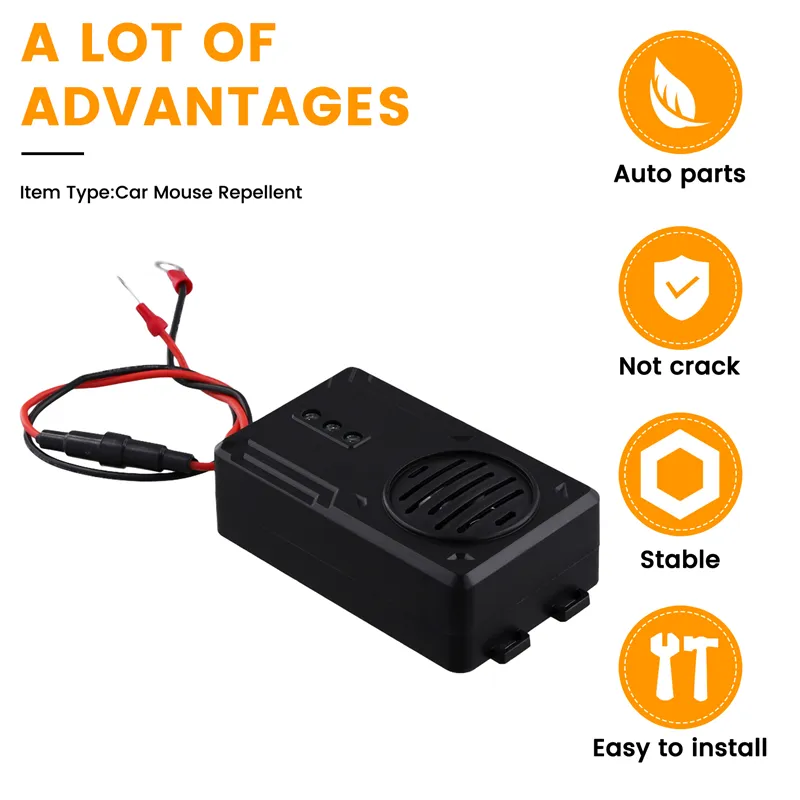 Car Engine Compartment Animal Repellent Ultrasonic Car Mouse Repellent ...