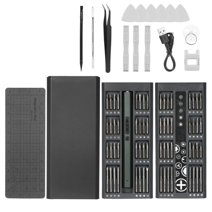 Lithium Electric Screwdriver 82 in 1 Precision Screwdriver Set ...