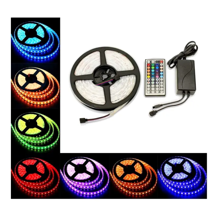 Color Changeable 5M Strip Multicolored LED Strip Lights USB Powered ...