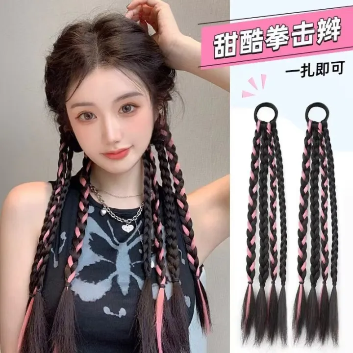 Wig, boxing braid, sweet cool colored braid, imitation hair ...