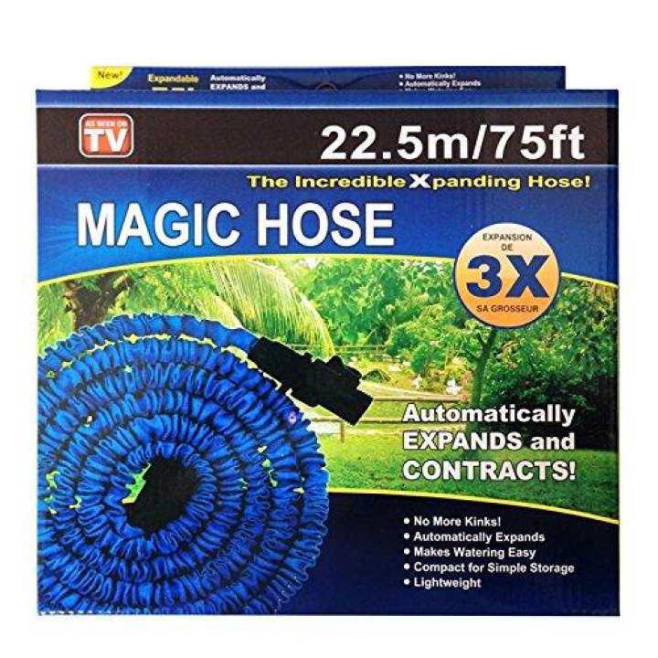 75-Feet Multi Purpose Incredible Expanding Magical Hose Pipe With Spray ...