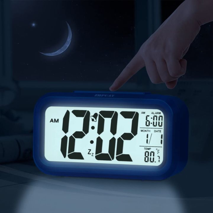 Digital Alarm Clock Electronic LCD Time Display ,Temperature Display ...