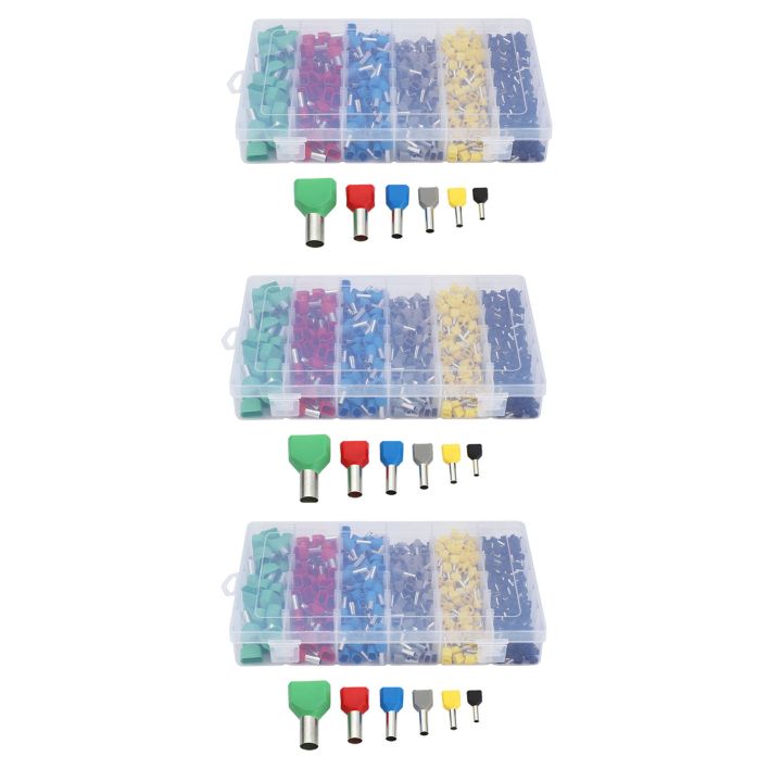 2340Pcs Dual Bootlace Ferrule Teminator Kit Electrical Crimp Dual Entry ...