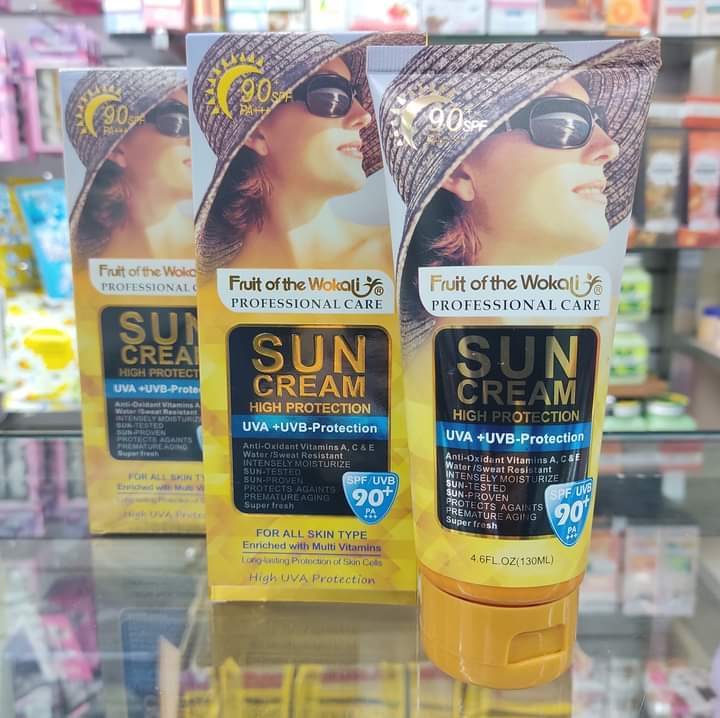 Fruit of the Wokali Sun Cream with SPF 90 for All Skin Types - 130 ml | Daraz.com.np