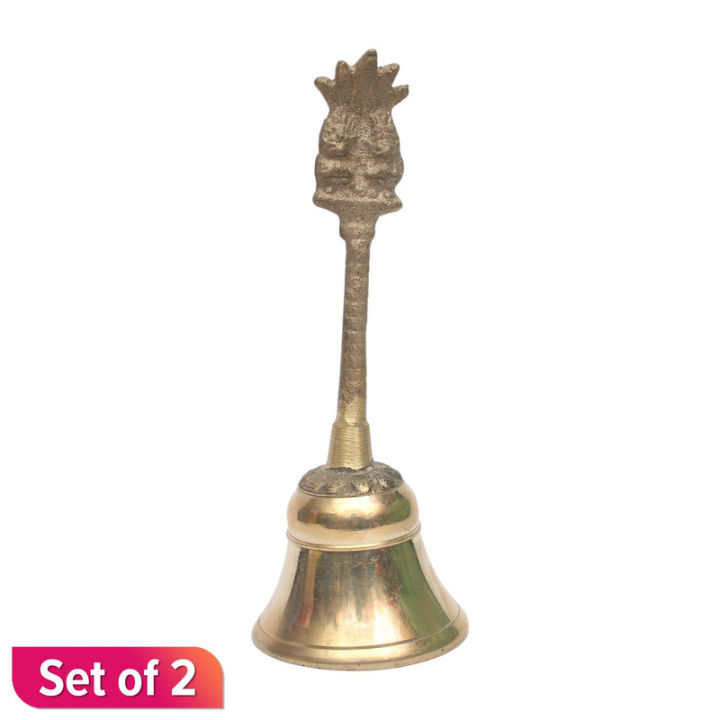 Puja Samagri- Puja Naag Bell Medium Set Of 2 | Daraz.com.np