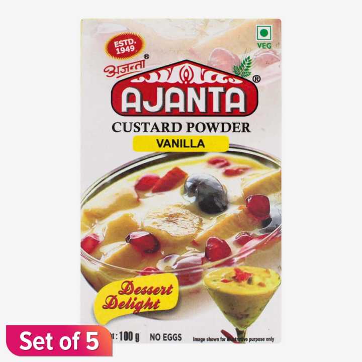 Ajanta Custard powder Vanilla 100g Set of 5 | Daraz.com.np