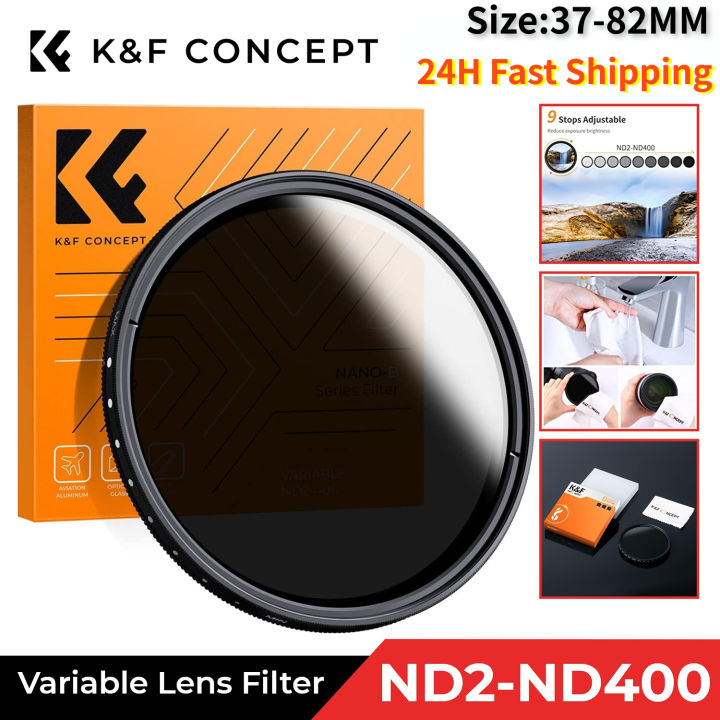 K F Concept Variable ND Lens Filter ND2-ND400 Adjustable Neutral ...
