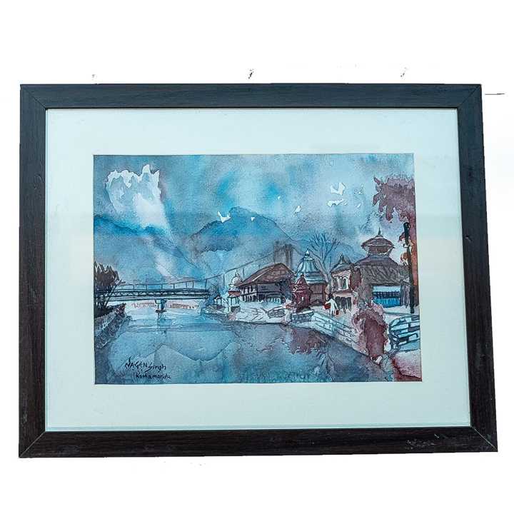 Sankhamul Bagmati Kathmandu Landscape Canvas | Daraz.com.np