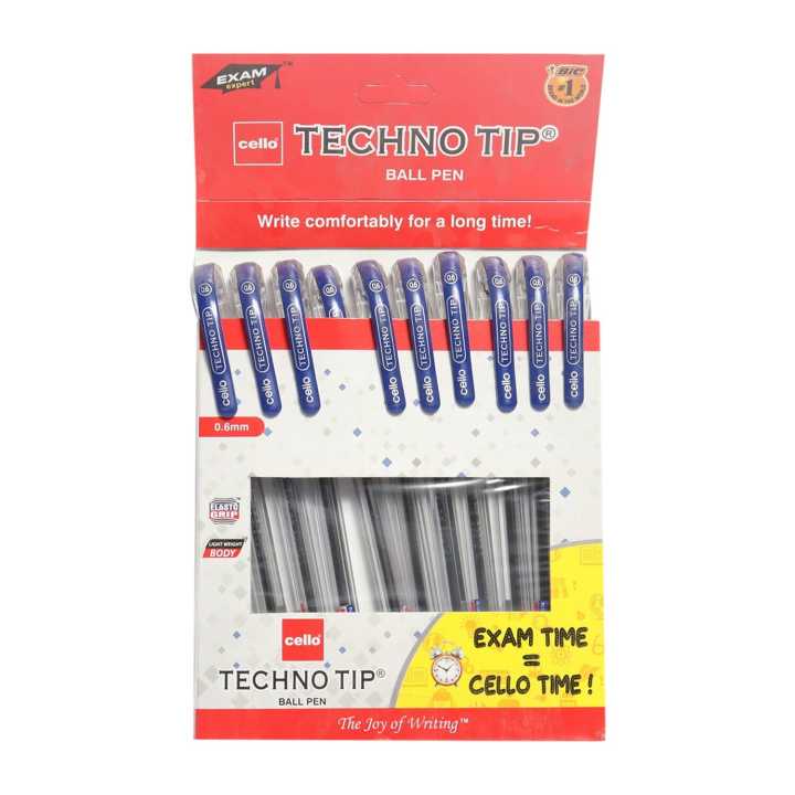 Cello Techno Tip Blue Ball Pen 10pcs | Daraz.com.np