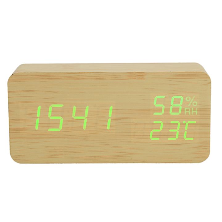 Modern Led Alarm Clock Temperature Humidity Electronic Desktop Digital ...