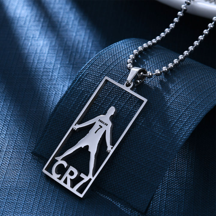 Glamorous Messi stainless steel CR7 Messi necklace football star ...