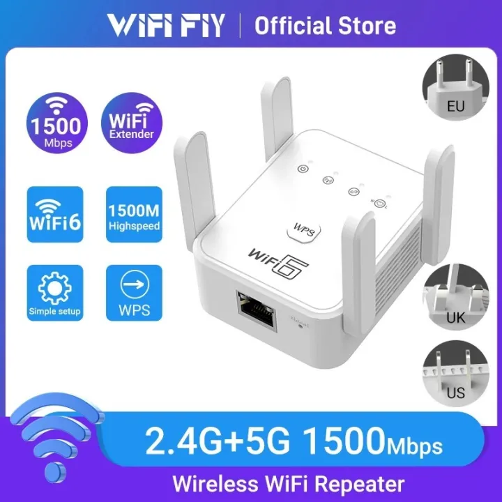 Wireless WiFi 6 Booster Wifi Extender | 5GHz Long Range WiFi Repeater 2 ...