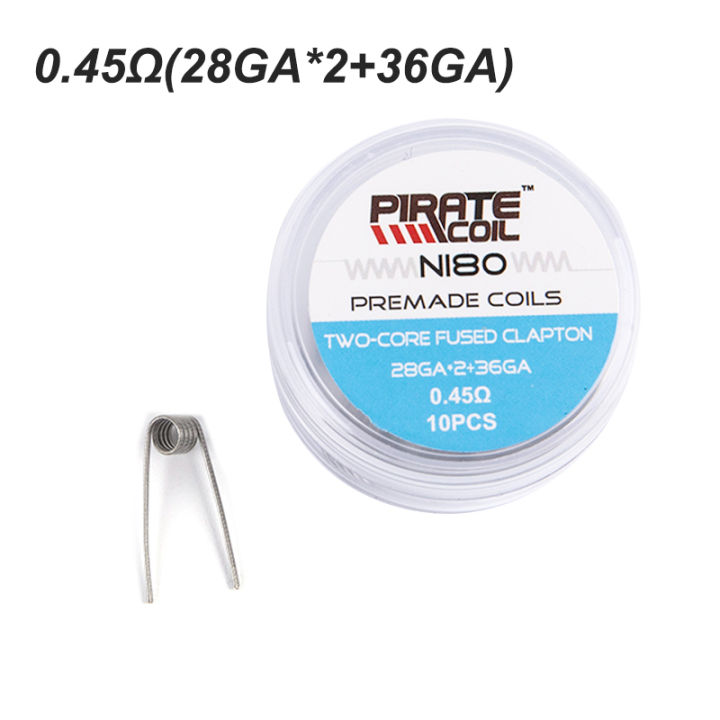 10Pcs/box NI80 Premade Coils Prebuilt Coil For MTL RDA RTA RBA Mod ...