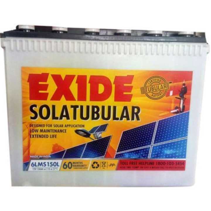 Exide Solar Tubular Battery 12V-150AH@C10 (6LMS150) | Daraz.com.np