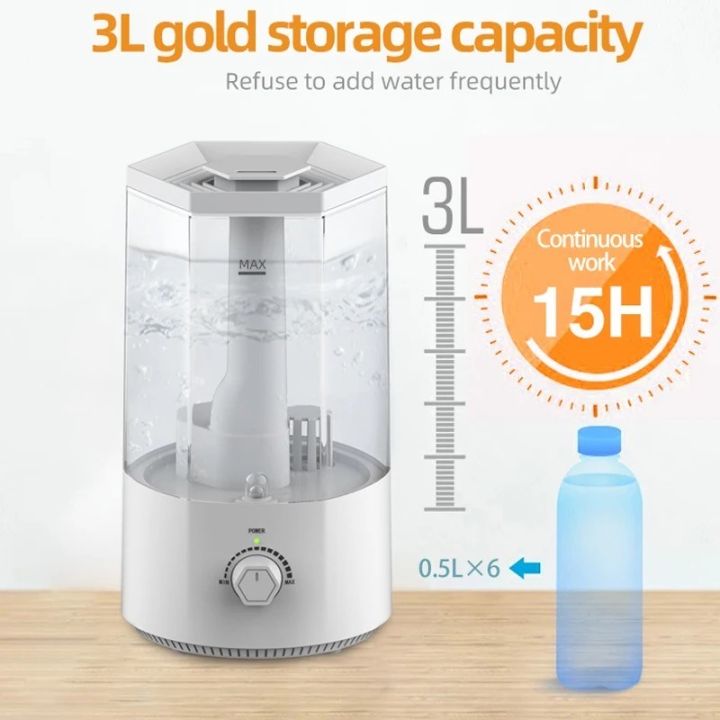 3l Cool Mist Humidifier Top Fill Oil Diffuser Quiet Ultrasonic ...