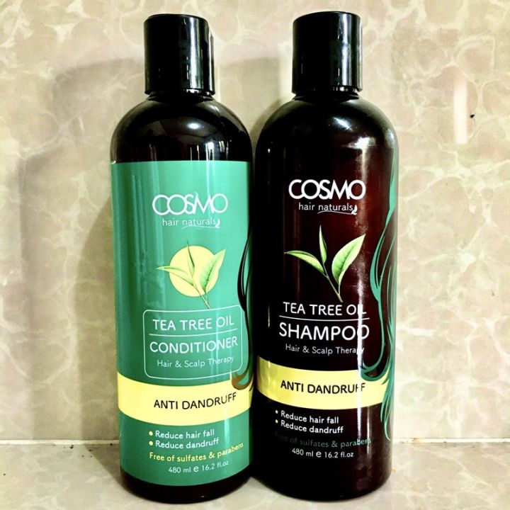 Cosmo Hair Naturals Tea Tree Oil Shampoo and Conditioner Combo Pack ...