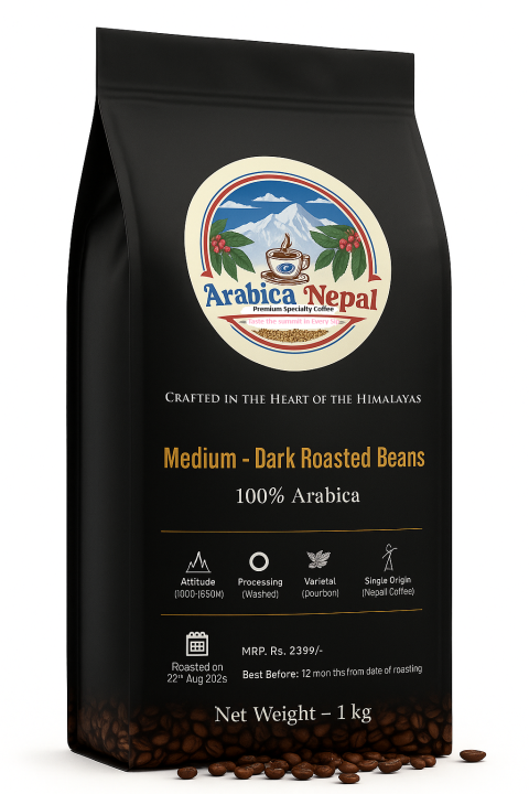 Coffee beans- Medium -Dark Roast- 1kg- SMS Arabica Nepal | Daraz.com.np