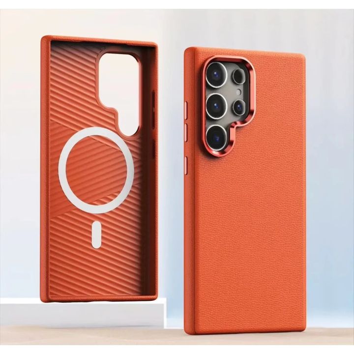 HODON Luxury PU Leather Magnetic Phone Cases for Samsung Galaxy S25 S24 ...
