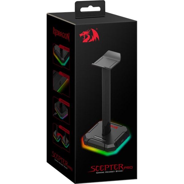 Redragon HA300 Scepter Pro Gaming Headset Stand With 4 USB Hub | Daraz ...