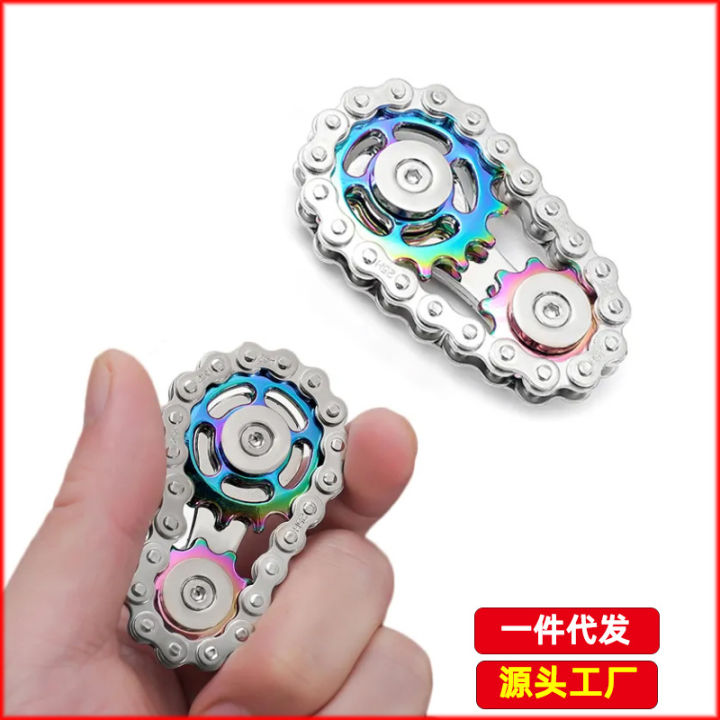 Gear chain, fidget spinner, decompression artifact, metal machinery ...